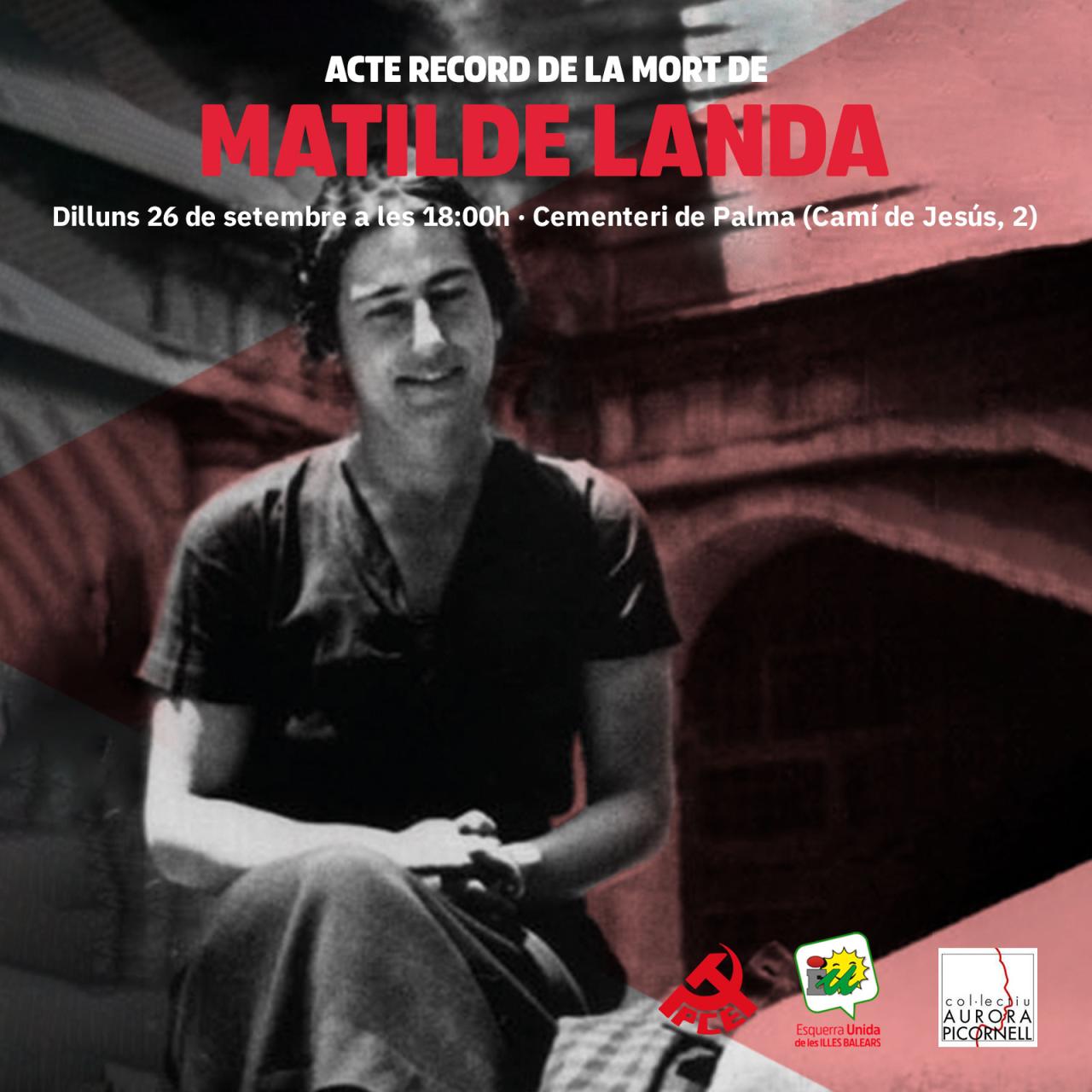 Homenatgen Matilde Landa als 80 anys de la seva mort