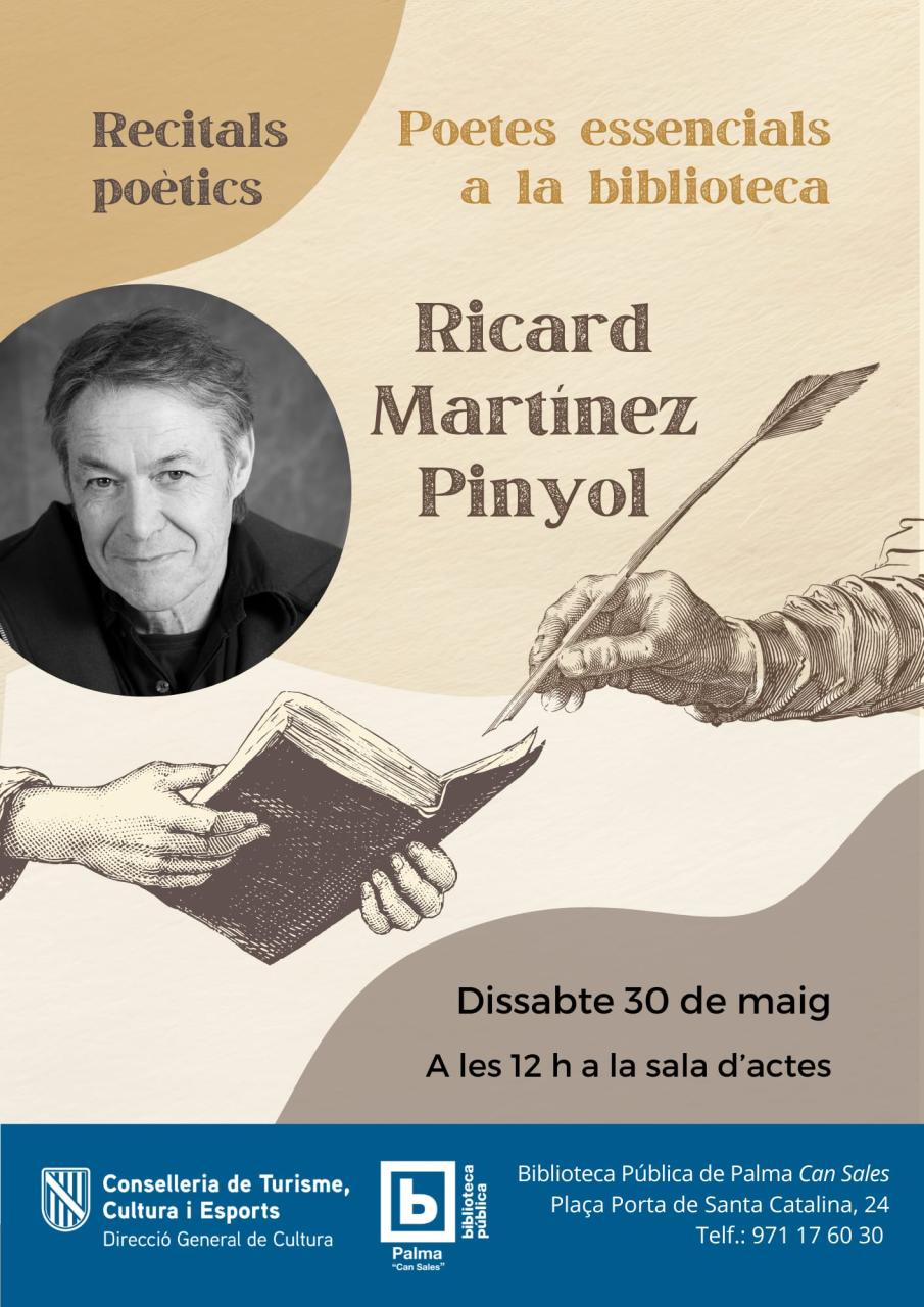 Ricard Martínez Pinyol protagonitza el recital poètic de maig del cicle ...