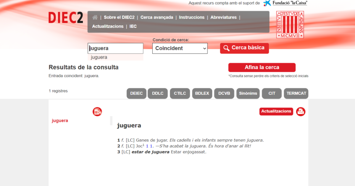 El DIEC en línia incorpora 78 paraules noves i 138 modificacions
