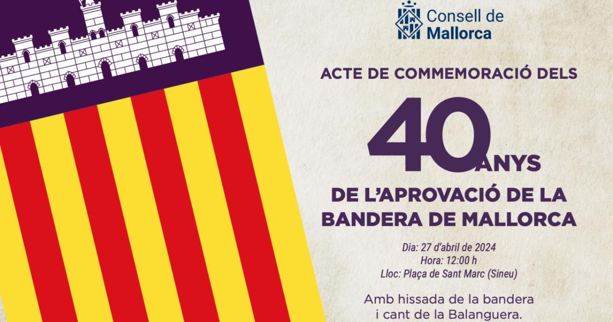 El Consell commemora els 40 anys de la bandera oficial de Mallorca