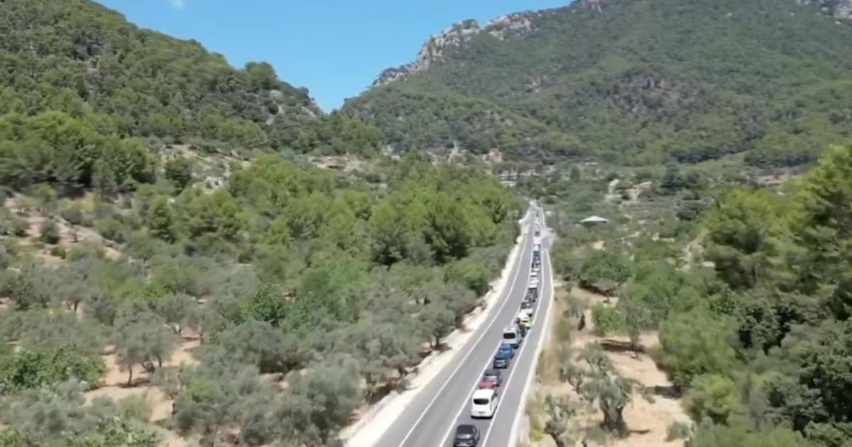 Impactant vídeo del col·lapse en l’accés a Sóller
