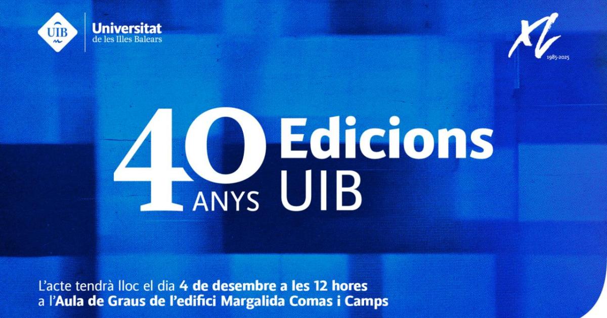 Edicions UIB compleix 40 anys fent créixer el coneixement universitari