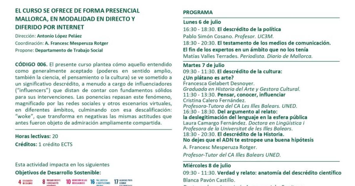 La UNED Illes Balears es demana per què els ‘influencers’ han ...